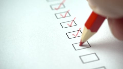 person checking off do list check Stock Footage Video (100% Royalty ...