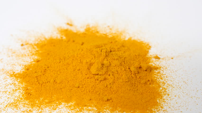 4k Yellow Turmeric Falling Onto Stock Footage Video (100% Royalty-free ...