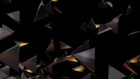 4k Abstract 3d Triangle Glass Shard Stock Footage Video (100% Royalty ...
