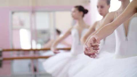 Dancing Hall Young Girls Ballerinas Purple Stock Footage Video (100% Royalty-free) 1010359553 ...