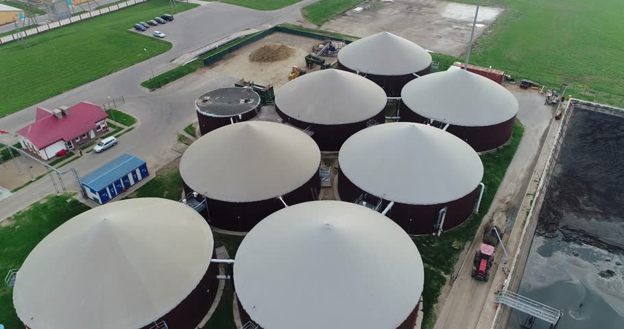 Biogas Complex, View of Storage Stock Footage Video (100% Royalty-free ...