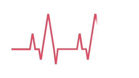 Red Heart Icon Sign Heartbeat Vector Stock Vector (Royalty Free ...