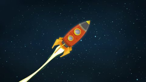 rocket ship flying through space animation Stock Footage Video (100% ...