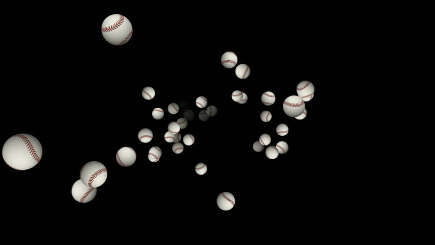 Baseball Seamless Looping Alpha Channels 4k Stock Footage Video (100% ...