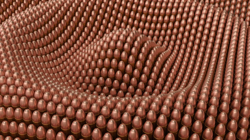undulating surface made bullets loop ready Stock Footage Video (100% ...