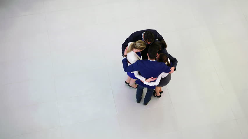 Team of Businesspeople Forming Huddle Stock Footage Video (100% Royalty ...