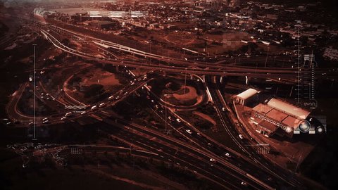 Digital Composite Video Ariel Target Over Stock Footage Video (100% ...