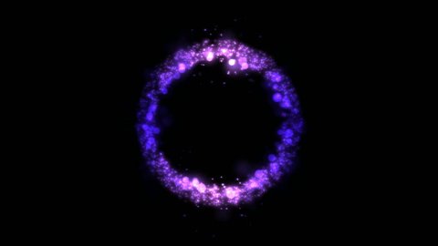 Colorful Shining Rotating Light Particles Ring Stock Footage Video (100 ...
