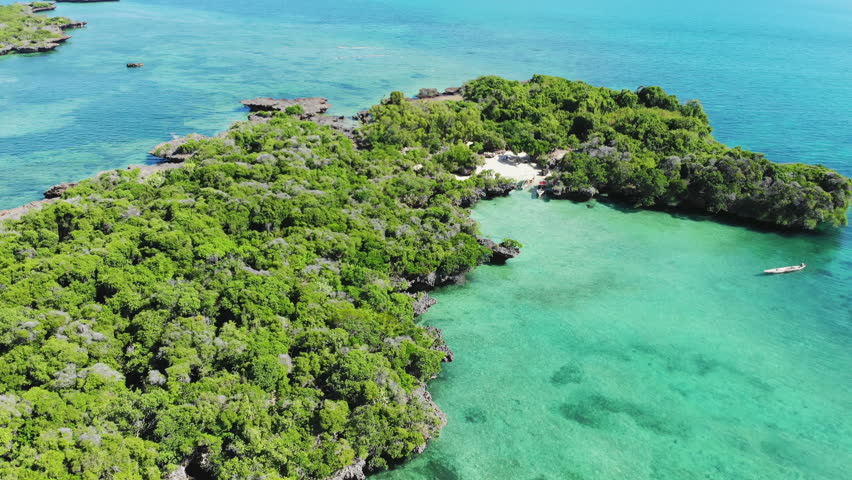 aerial view beautiful tropical island beach Stock Footage Video (100% ...