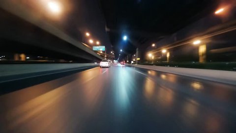 Timelapse Moving Forward Road City Bridge Stock Footage Video (100% ...