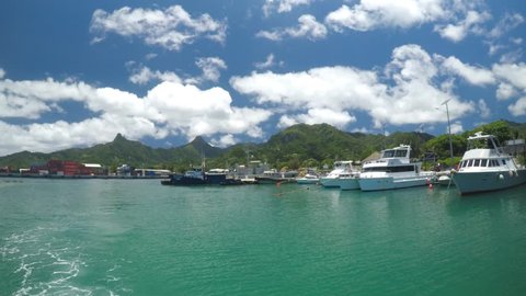 Rarotonga Dec 29 2017fishing Boats Mooring Stock Footage Video (100% ...