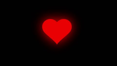 Red Beating Heart Animation Loop On Stock Footage Video (100% Royalty ...