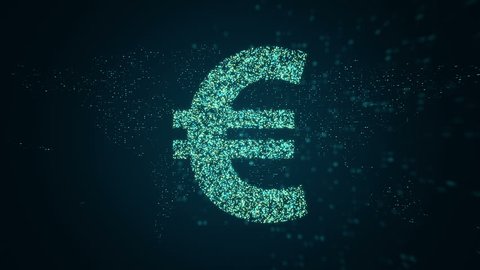 animation flying flickering particles form money Stock Footage Video ...