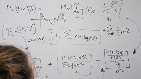 Complex Math Formulas On Whiteboard Mathematics Stock Illustration ...