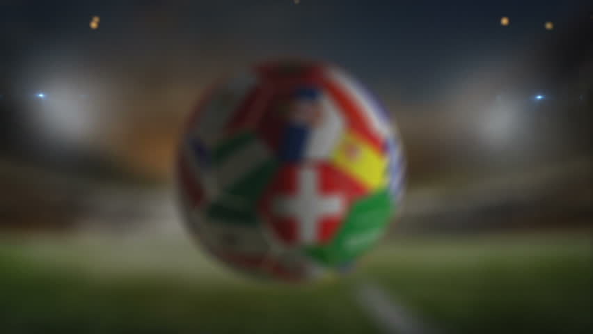 football soccer ball fly towards camera Stock Footage Video (100% ...