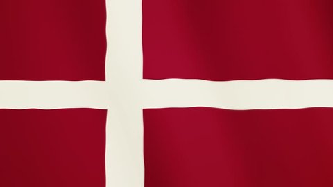 Denmark Flag Waving Animation Full Screen Stock Footage Video (100% ...