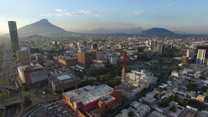 monterrey aerial view skyline sunset footage Stock Footage Video (100% ...