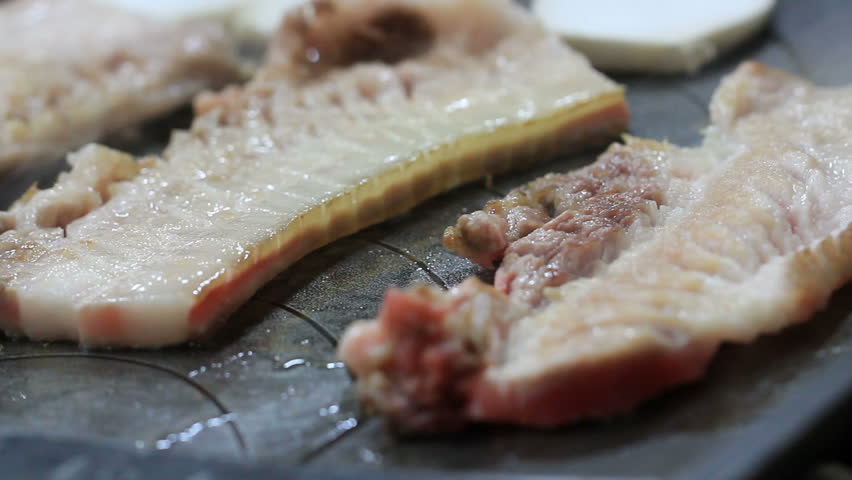Pork Belly Meat Three Layered Pork Stock Footage Video (100% Royalty ...