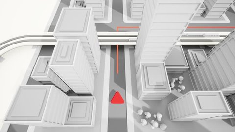 3d Rendering Gps Map Navigator Direction Stock Footage Video (100% ...