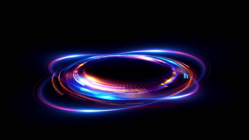 glowing circular 3d ui element alpha Stock Footage Video (100% Royalty ...