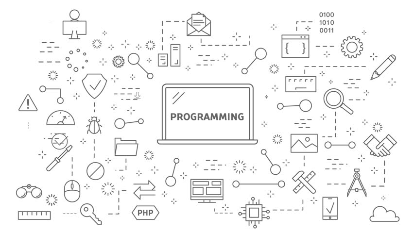 programming line animation flat motion graphic Stock Footage Video (100 ...