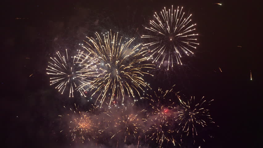 fireworks display celebration colorful new year Stock Footage Video ...