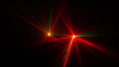 Laser Lights Filmed Artificially Generated Smoke Stock Footage Video ...