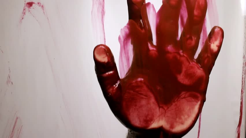 scary horror bloody victims hand touching Stock Footage Video (100% ...