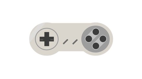 Retro Video Game Controller Animation White Stock Footage Video (100% ...