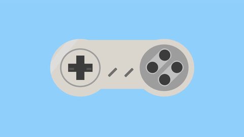 Retro Video Game Controller Animation Blue Stock Footage Video (100% ...