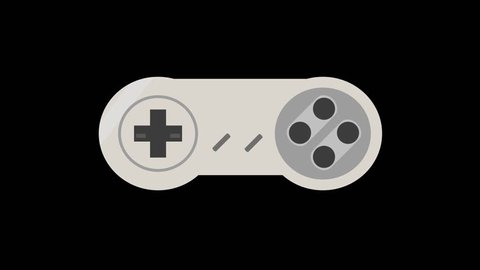 Retro Video Game Controller Animation Black Stock Footage Video (100% ...