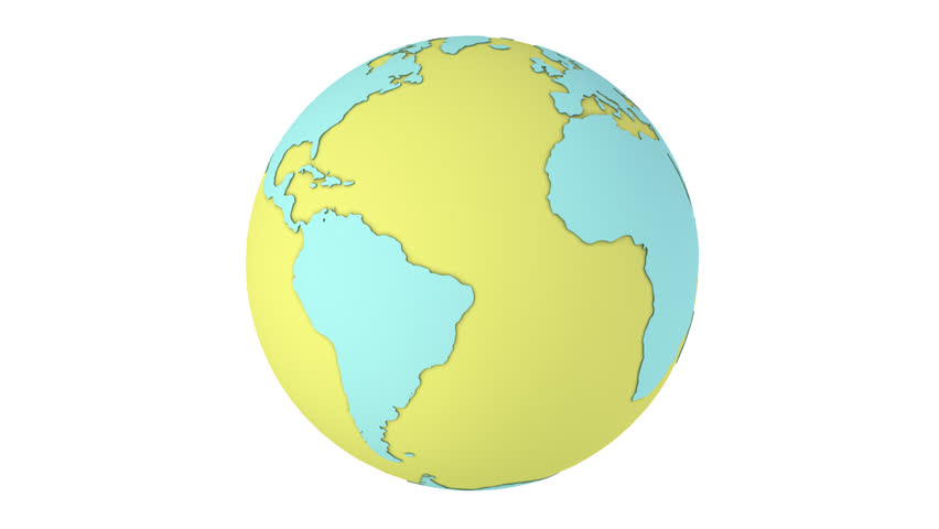 Yellow Earth On a White Stock Footage Video (100% Royalty-free ...