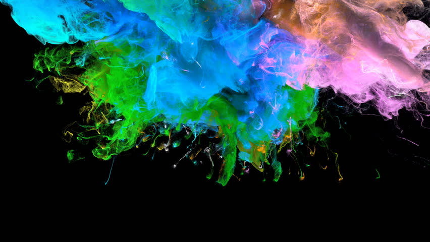 blue ink smoke effect compositing vfx Stock Footage Video (100% Royalty ...