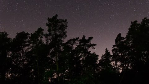 Timelapse Starry Night Sky Moving Background Stock Footage Video (100% ...