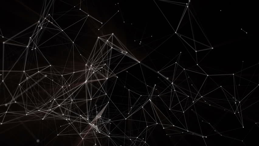 moving computer white particles on black Stock Footage Video (100% ...