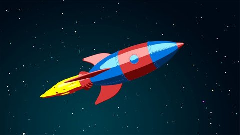 rocket ship flying through space animation Stock Footage Video (100% ...