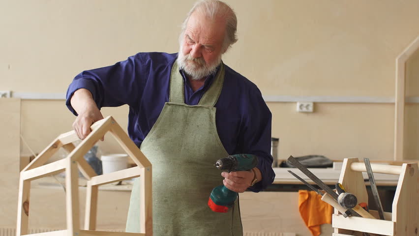 Concept of Diy. Old Man Stock Footage Video (100% Royalty-free ...