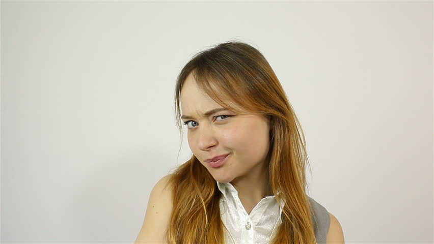 The Girls Facial Expression Shows Stock Footage Video (100% Royalty ...