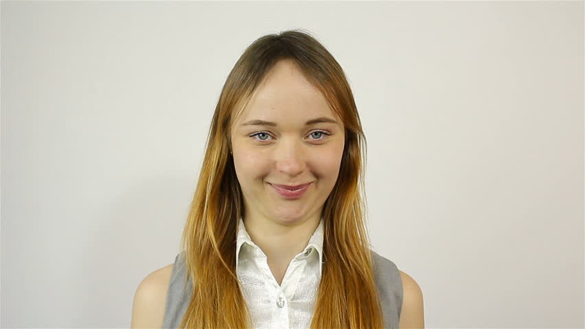 The Girls Facial Expression Shows Stock Footage Video (100% Royalty ...