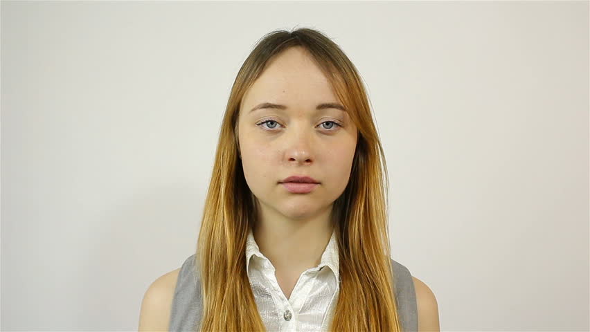 The Girls Facial Expression Shows Stock Footage Video (100% Royalty ...