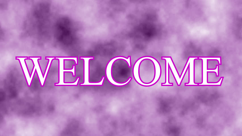 animated titles have violet background welcome Stock Footage Video (100 ...