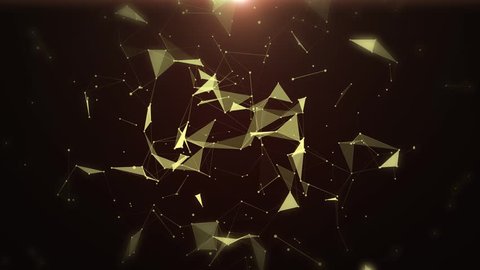 Background Gold Polygons Motion Gold Abstract Stock Footage Video (100% ...