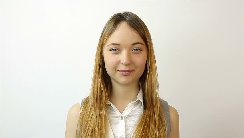 The Girls Facial Expression Shows Stock Footage Video (100% Royalty ...