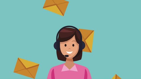 Call Center Customer Service Hd Animation Stock Footage Video (100% ...