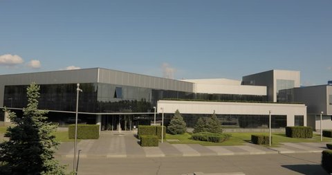 Exterior Modern Office Factory Building Exterior Stock Footage Video ...