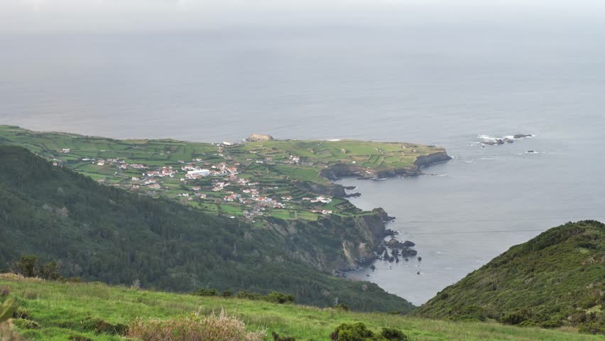 beautiful view natural azorean town landscapes Stock Footage Video (100 ...