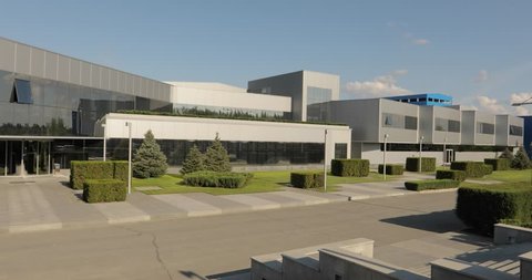 Building Modern Factory Exterior Modern Office Stock Footage Video (100 ...