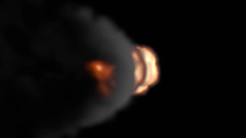 Top View Fireball Thick Smoke That Stock Footage Video (100% Royalty ...