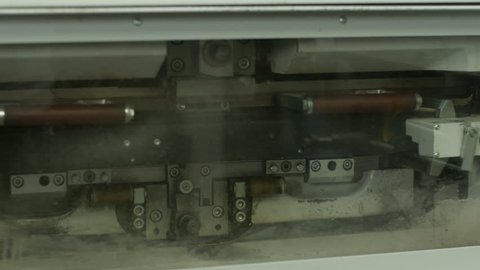 Moving Part Print Machine Stock Footage Video (100% Royalty-free ...