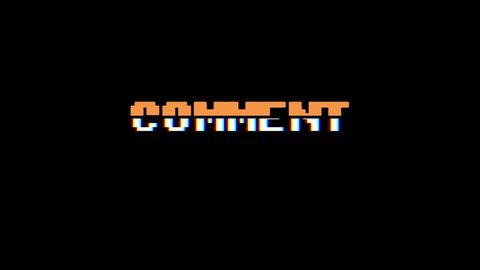 Retro Videogame Comment Word Text Computer Stock Footage Video (100% ...